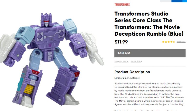 Foto Reseña: Studio Series Core Class Rumble (El Azulito) – Cybertron 21